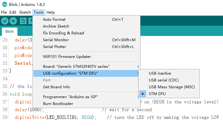 Alternative Way To Use Stm Dfu In Arduino 183 On Black F407vet6 Spark Logic