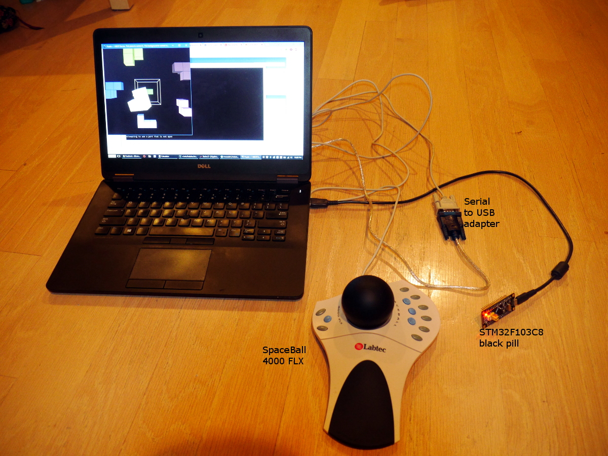 Emulate a SpaceMouse Pro with a SpaceBall 4000 - Spark Logic